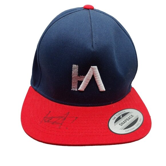 Accessories | Hoodie Allen Hat Autographed Blue Red Snapback No Coa ...
